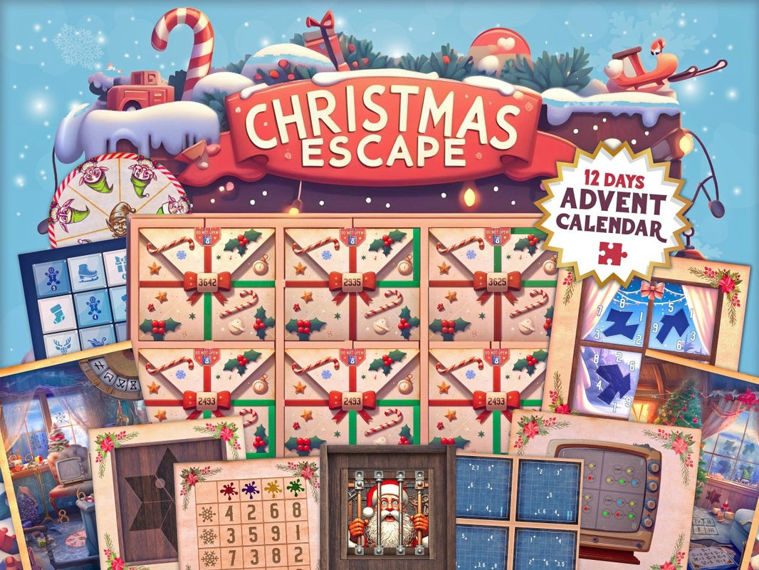 Printable Christmas Escape Room Advent Calendar | DIY Christmas Escape ...