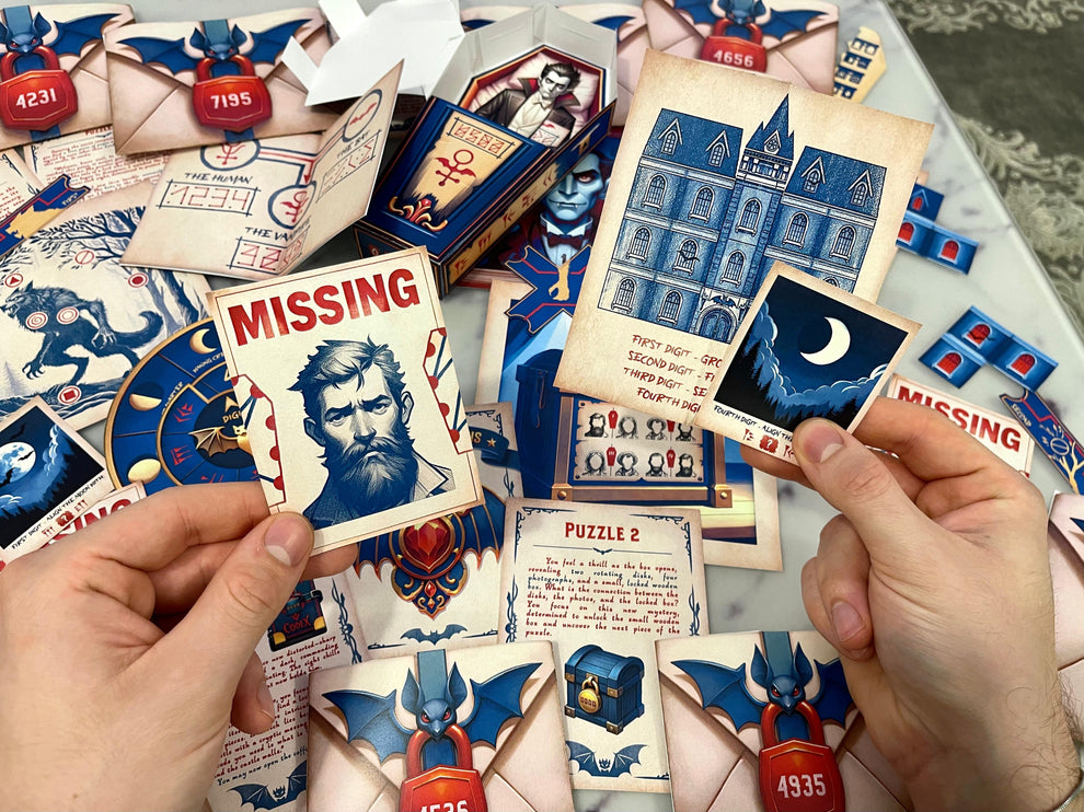 Vampire's Crypt Printable Escape Room | DIY Dracula Escape Room at Home ...